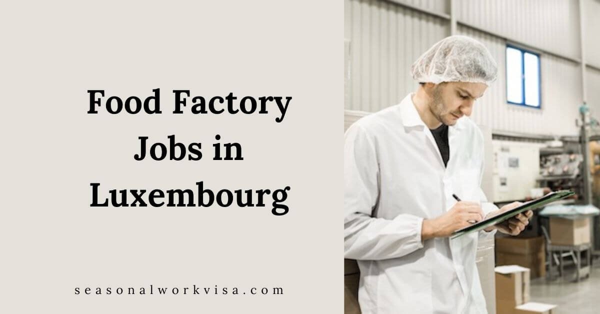 Food Factory Jobs in Luxembourg 2026 - Visa Sponsorship