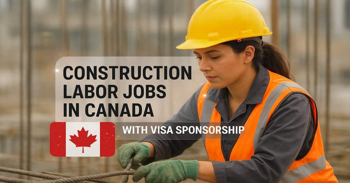 Construction Labor Jobs in Canada with Visa Sponsorship 2026