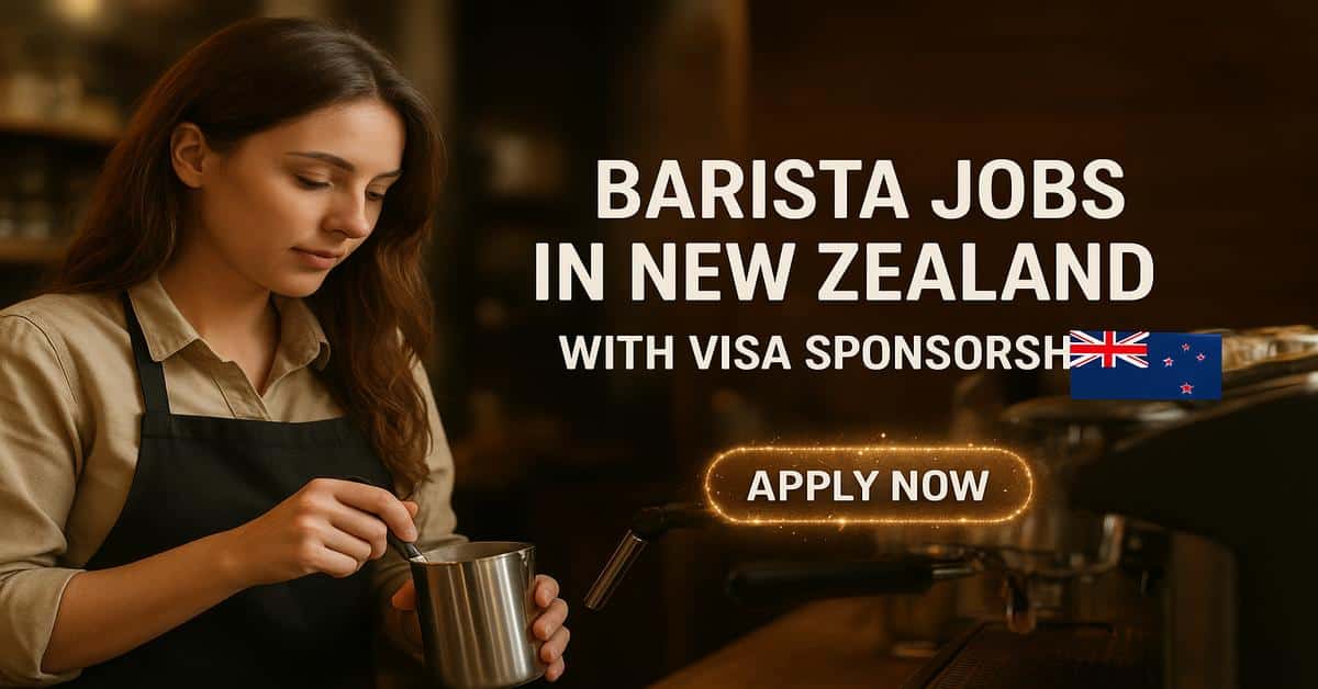 Barista Jobs in New Zealand with Visa Sponsorship 2026
