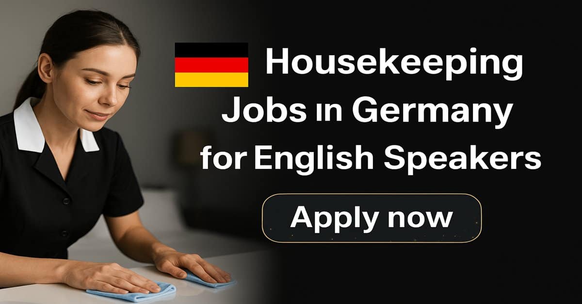 Housekeeping Jobs in Germany for English Speakers 2026