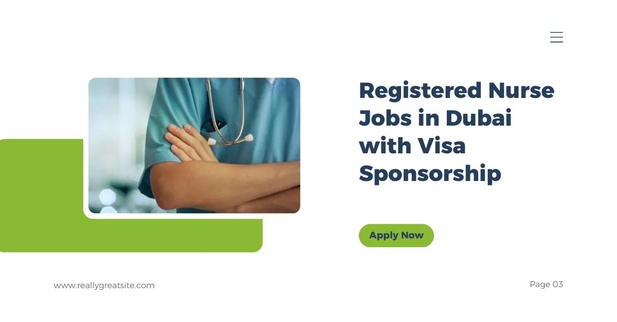 Registered Nurse Jobs in Dubai with Visa Sponsorship 2026