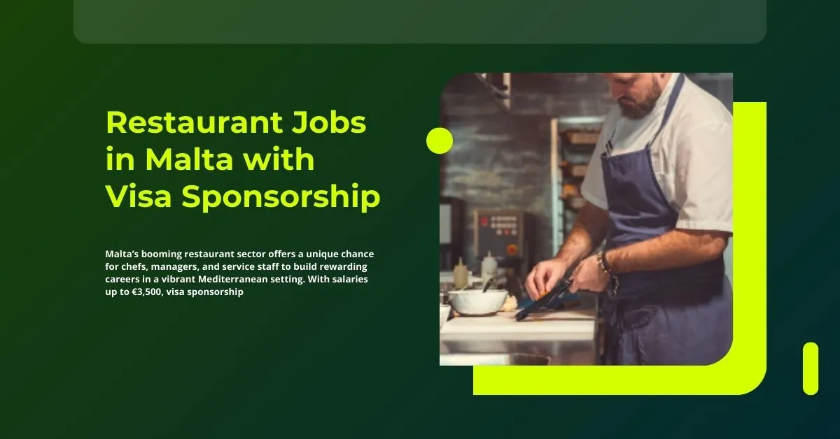 Restaurant Jobs in Malta with Visa Sponsorship 2026