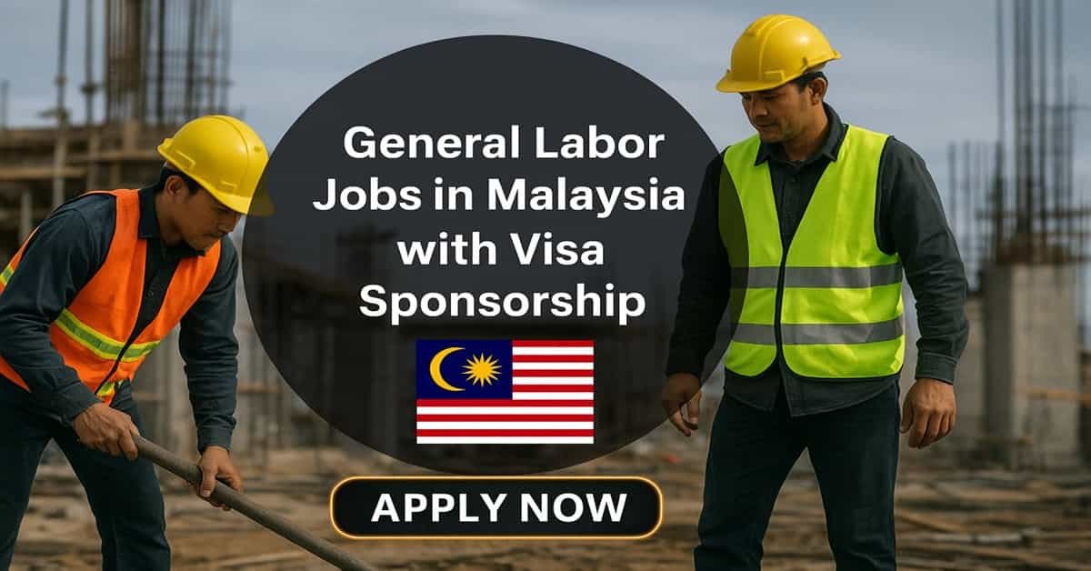General Labor Jobs in Malaysia with Visa Sponsorship 2026