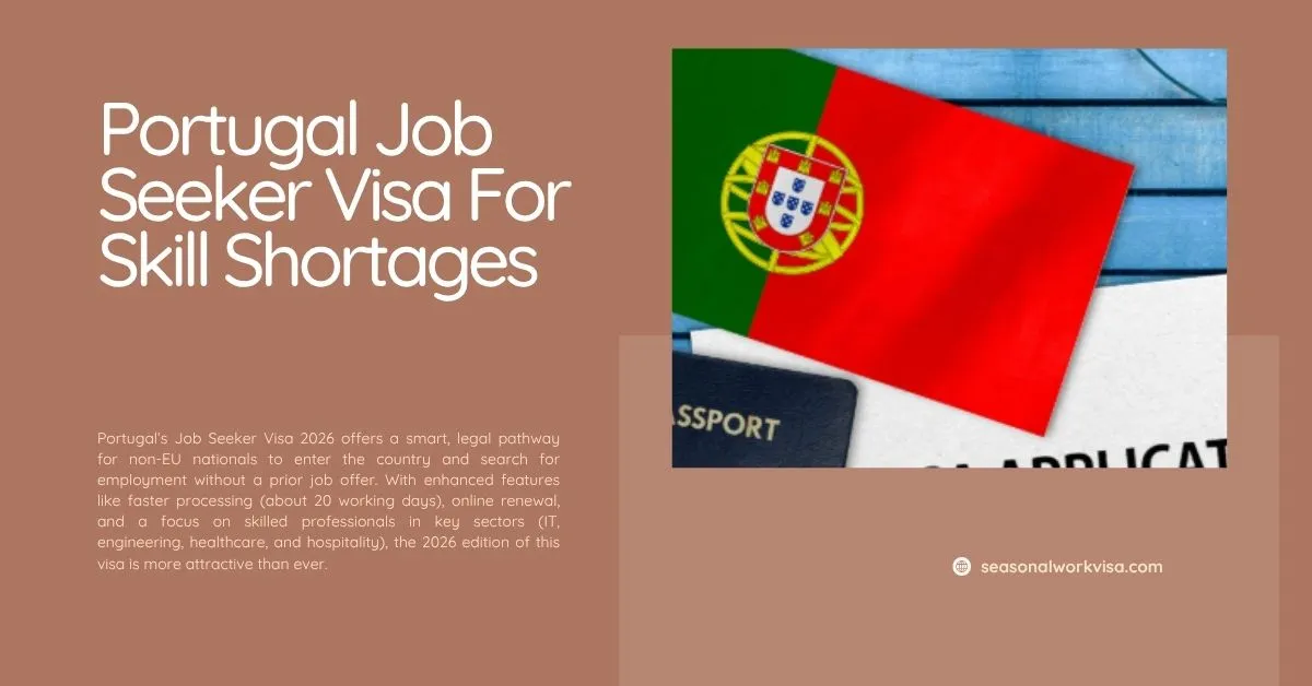 Portugal Job Seeker Visa For Skill Shortages 2026