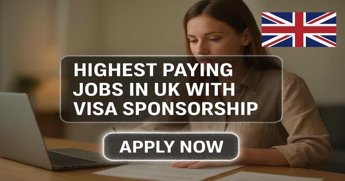 Highest Paying Jobs in UK with Visa Sponsorship 2026