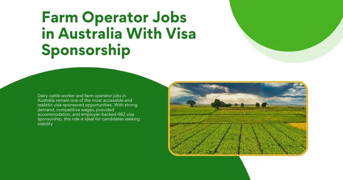 Farm Operator Jobs in Australia With Visa Sponsorship