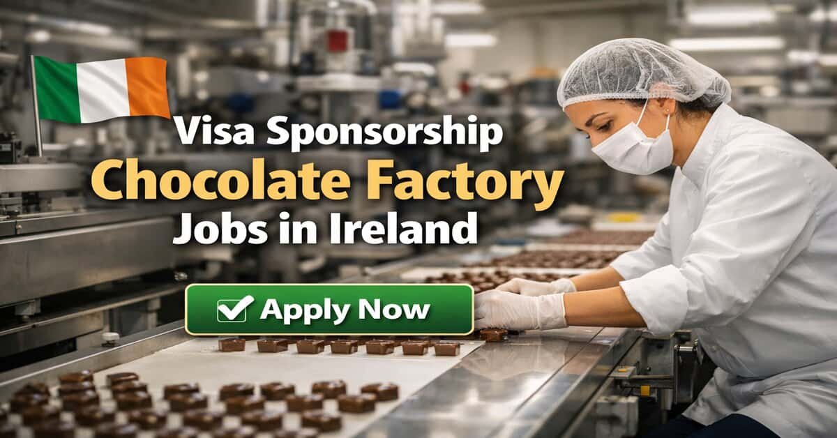 Visa Sponsorship Chocolate Factory Jobs in Ireland 2026