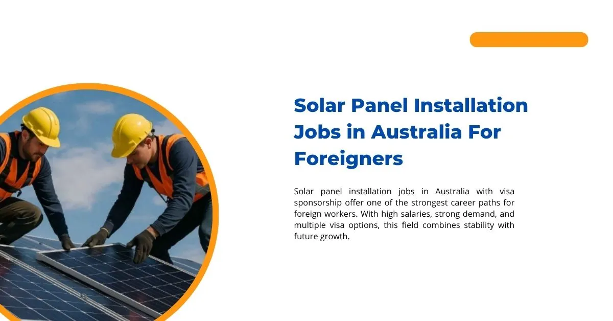 Solar Panel Installation Jobs in Australia For Foreigners