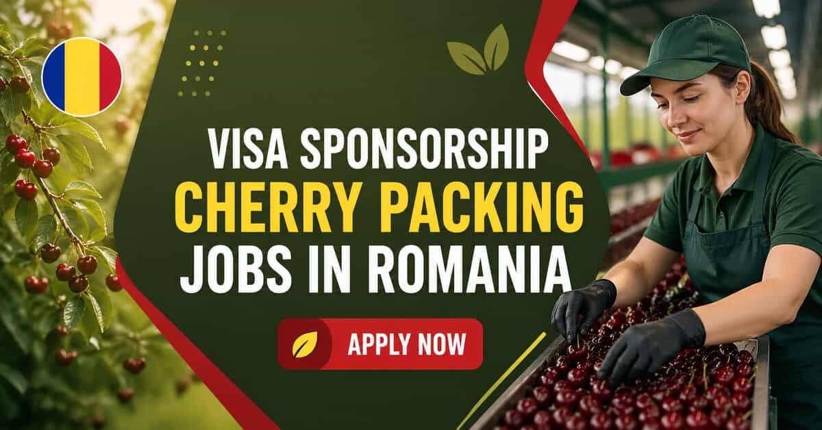 Visa Sponsorship Cherry Packing Jobs in Romania 2026